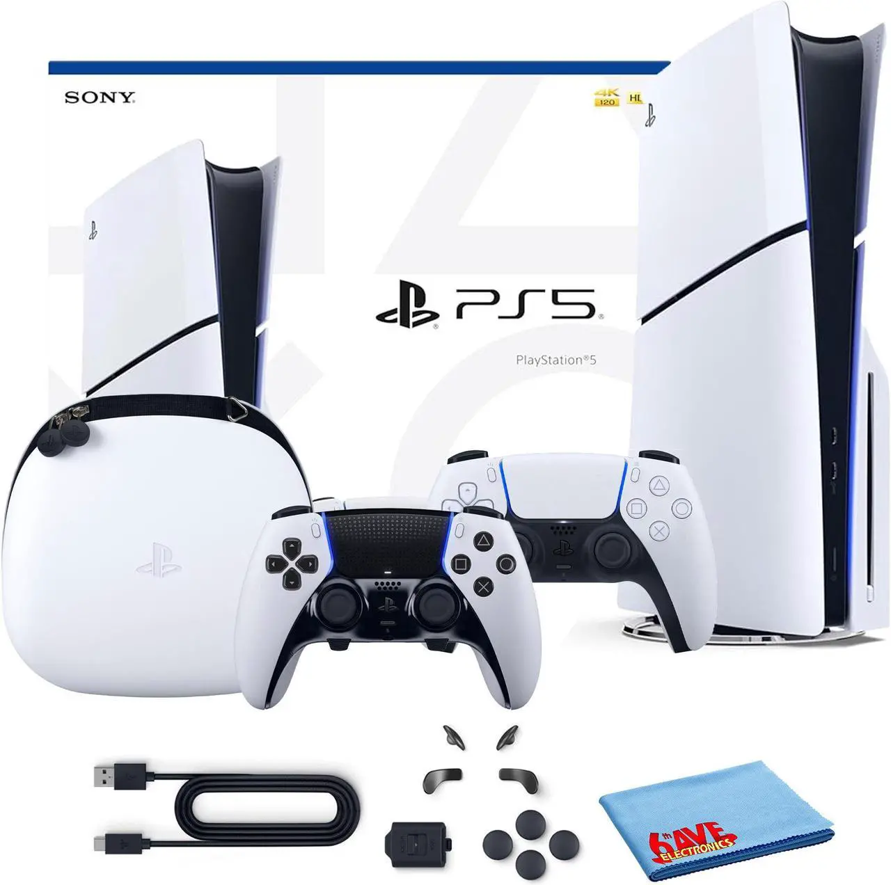 PlayStation 5 Slim, PS5 Console, Built-in 1TB SSD Storage Bundle ...
