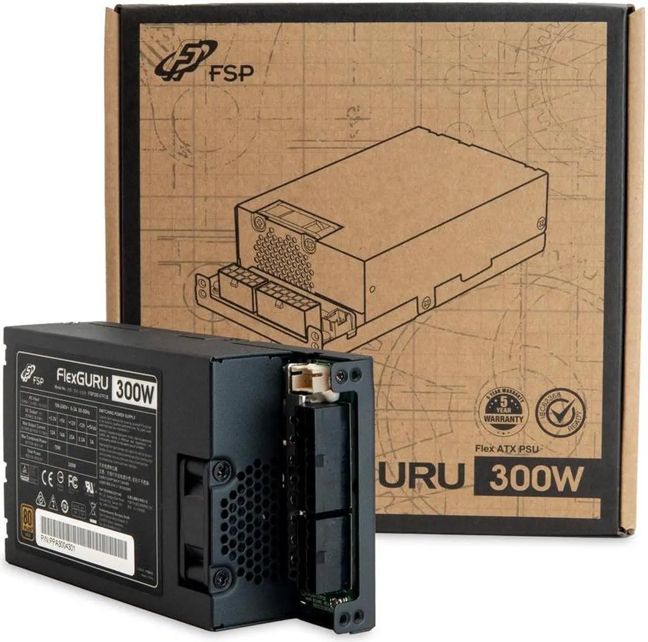 FSP FlexGURU Power Supply, Flex ATX 300W, 80 Plus Gold, Full Modular (FSP300-57FCB) - Newegg.com