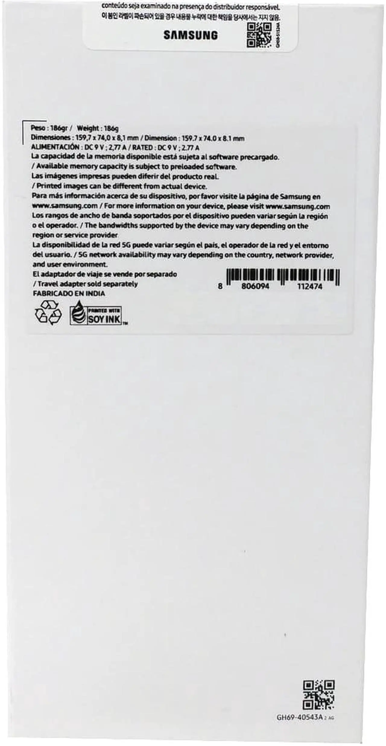 Used - Like New: Samsung Galaxy A33 5G 128GB SM-A336M/DSN Factory ...