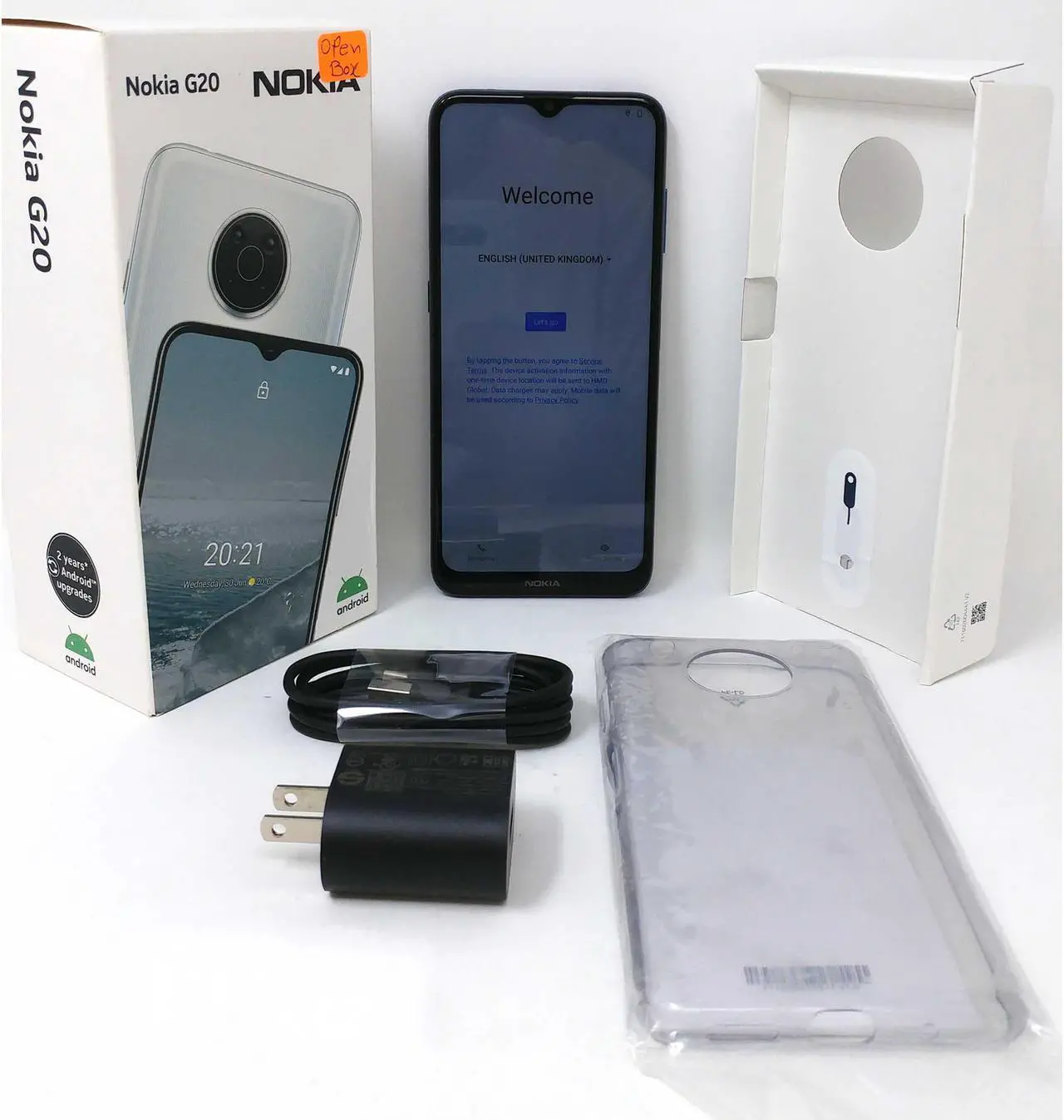 Used - Like New: OB Nokia G20 TA-1343 128GB Dual SIM VoLTE Factory Unlocked 6.52 in IPS LCD ...