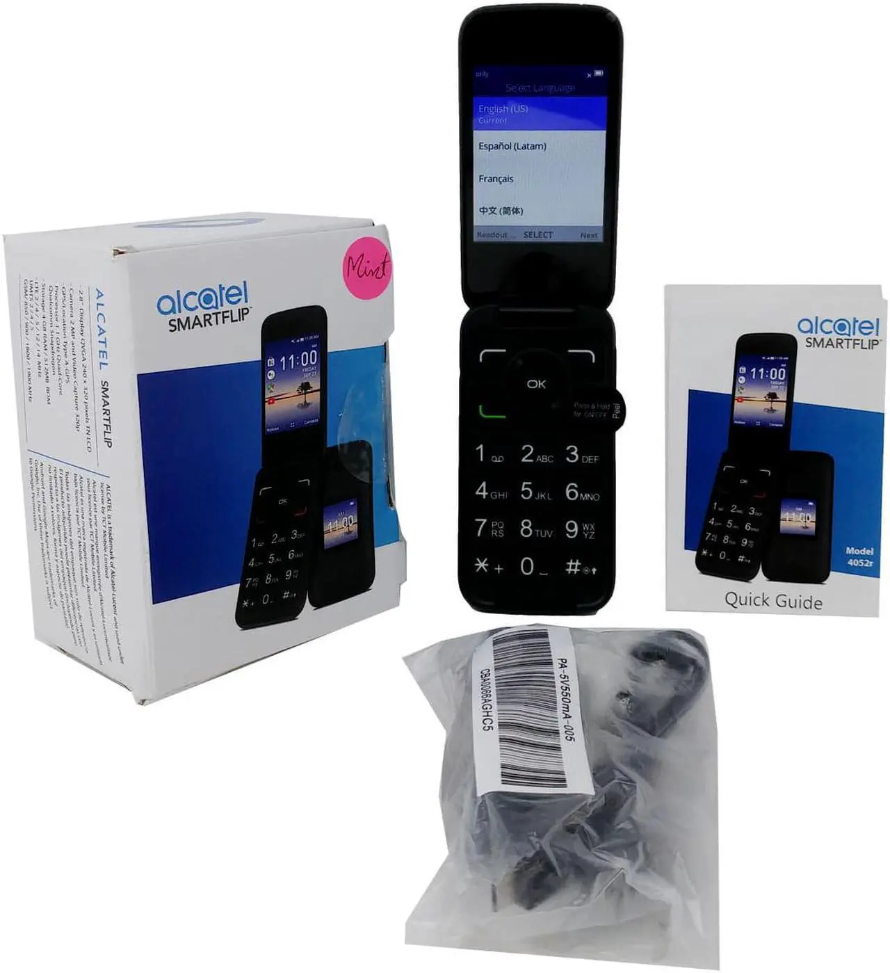 Used - Like New: Grade A Alcatel SMARTFLIP 4052R 4GB Bluetooth, Wi-Fi ...
