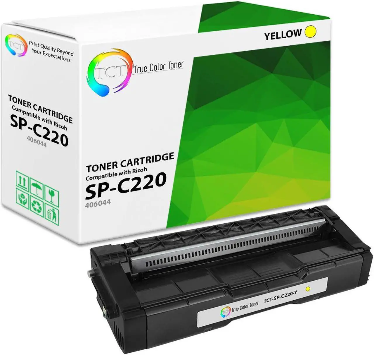 True Color Toner SP220 Yellow Toner Cartridge - Premium Compatible Replacement for Ricoh Aficio ...