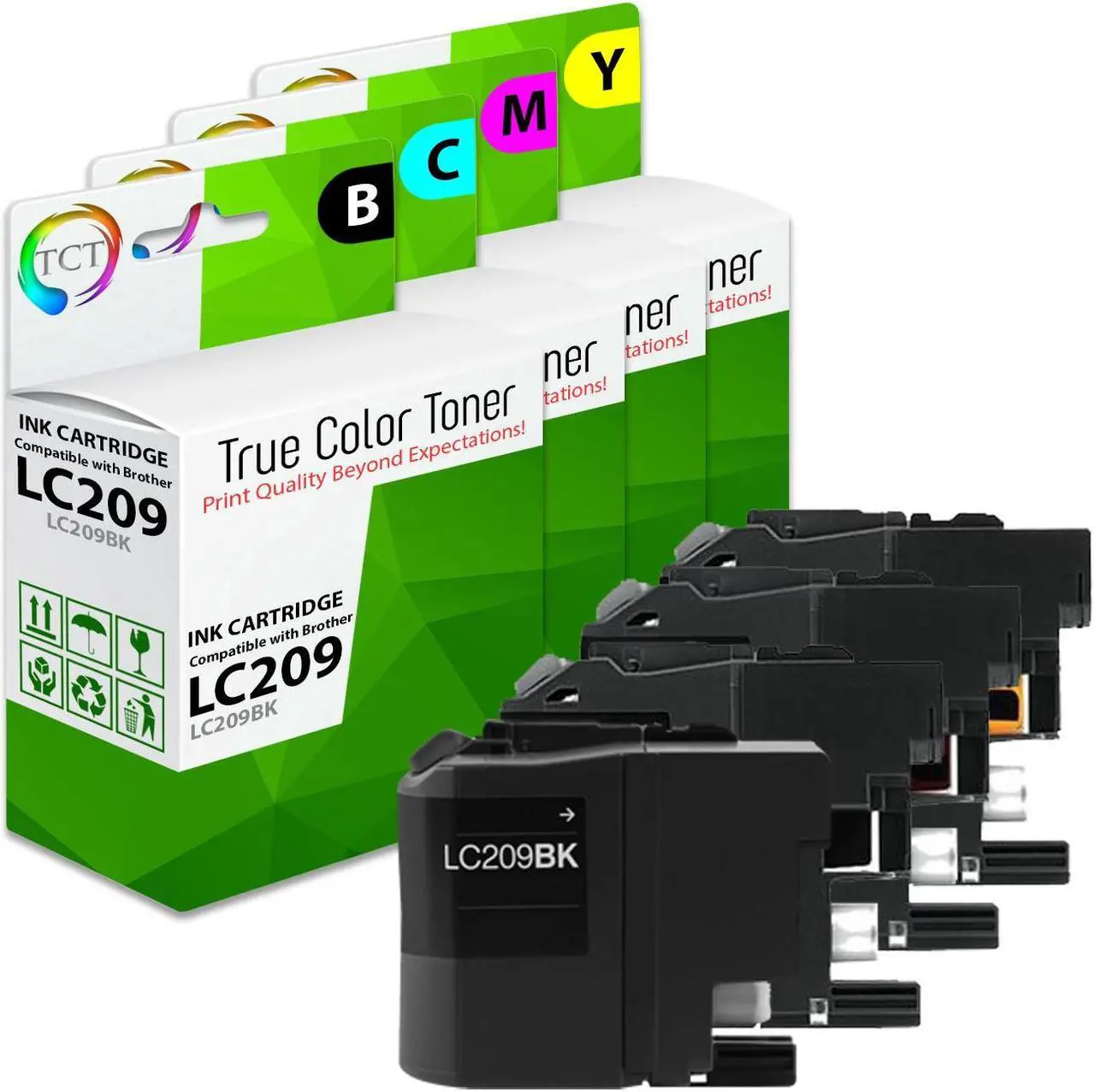 True Color Toner LC209 LC205 Ink Cartridge 4 Pack - Premium Compatible ...