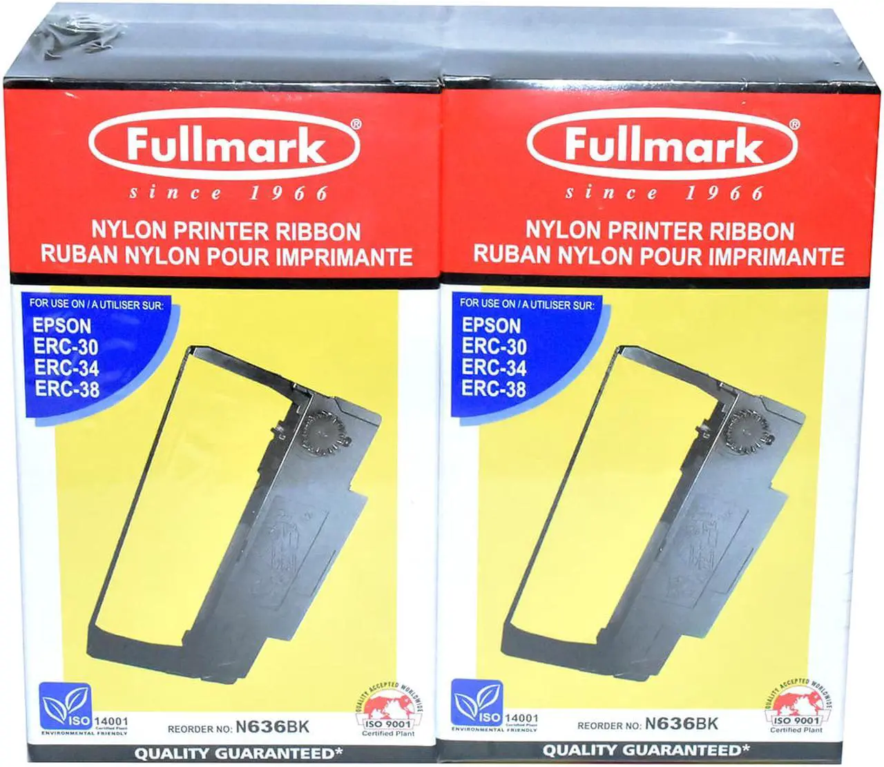 Fullmark N636BK Nylon Printer Ribbon compatible replacement for Epson ...