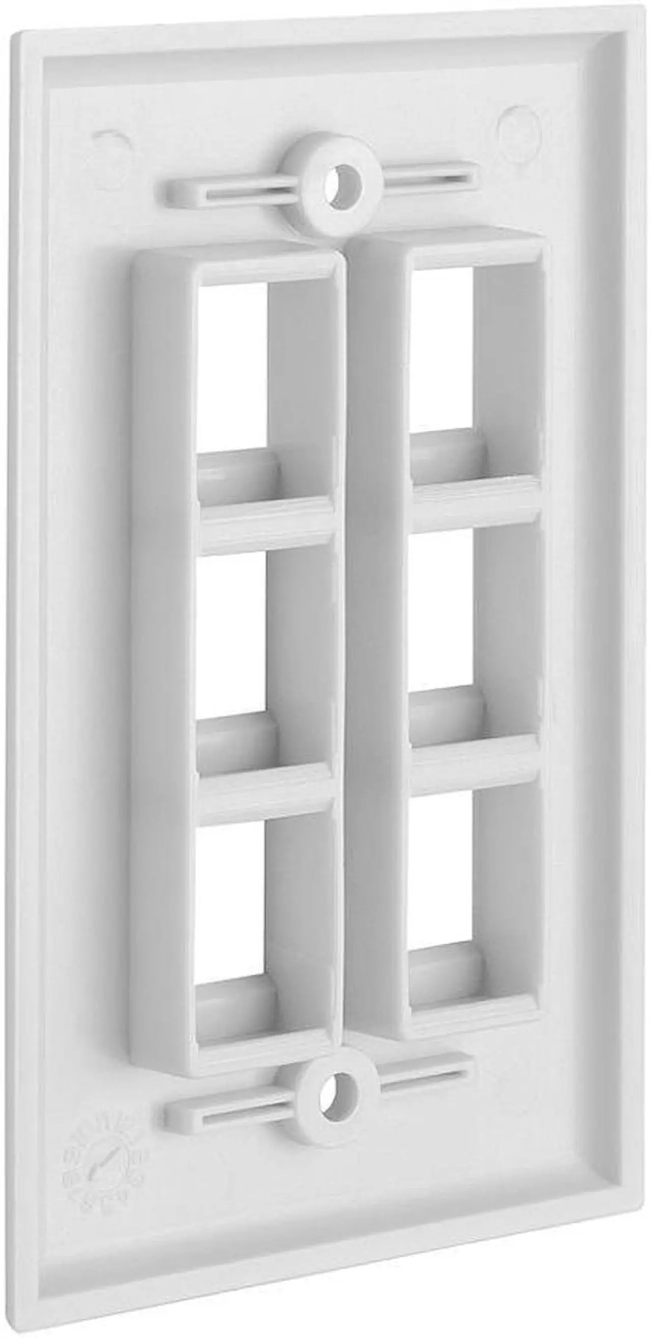 Cmple - 6 Port Keystone Wall Plate Single-Gang Wall Plate with Standard ...