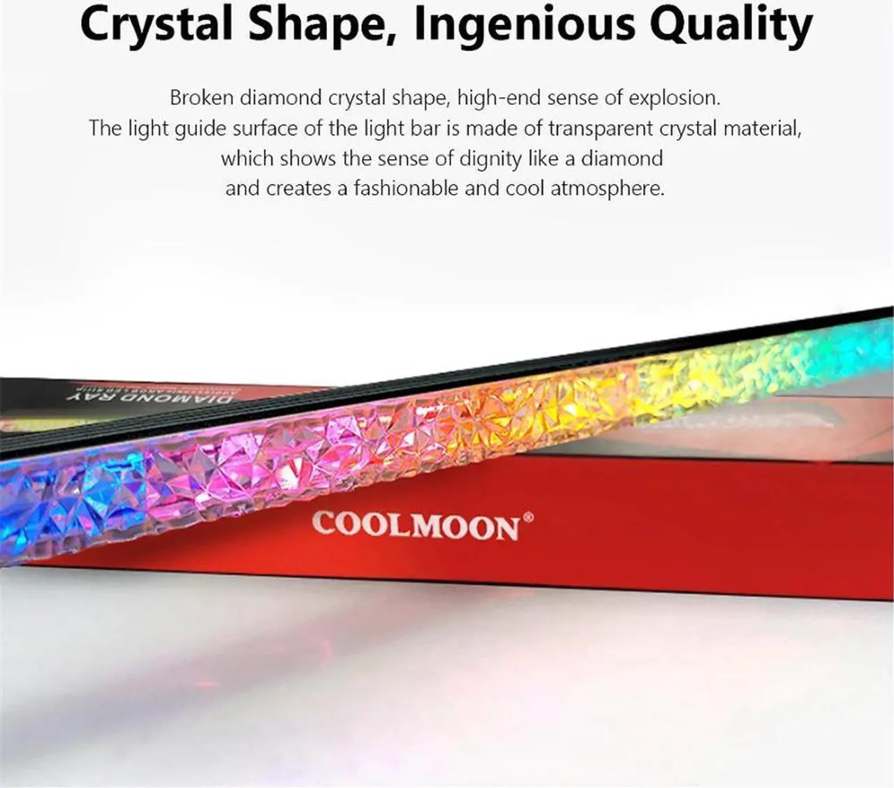 COOLMOON 30cm Aluminum alloy RGB PC Case LED Strip Magnetic Computer ...