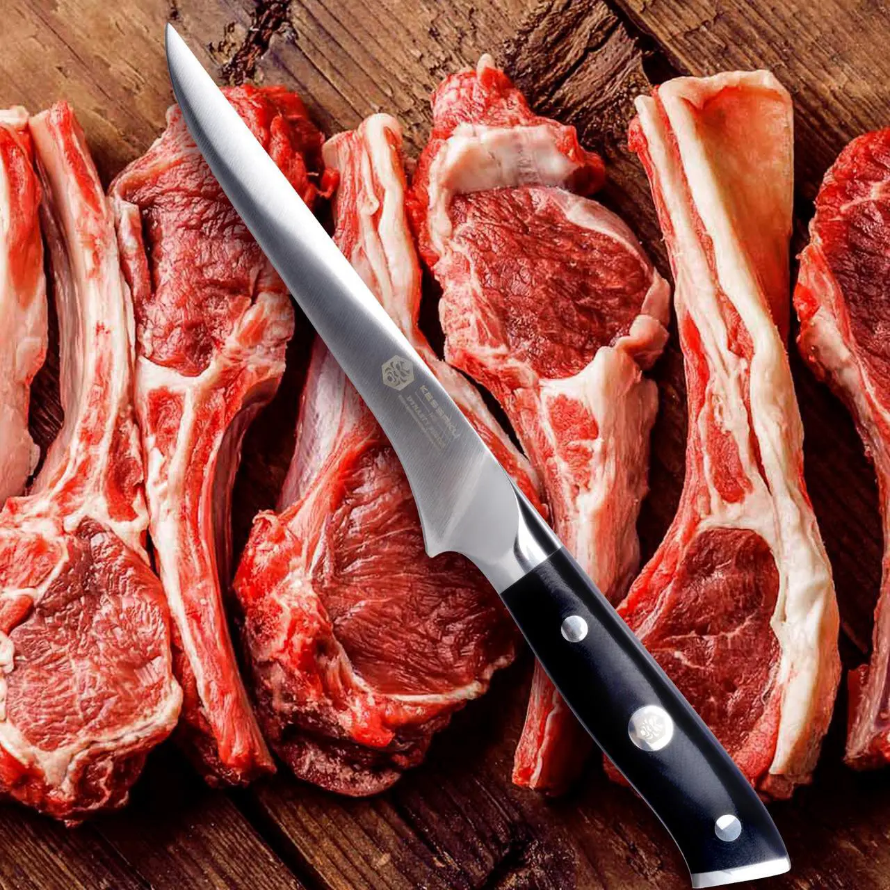 Kessaku 6-Inch Boning Knife & 10-Inch Sharpening Honing Rod Set ...