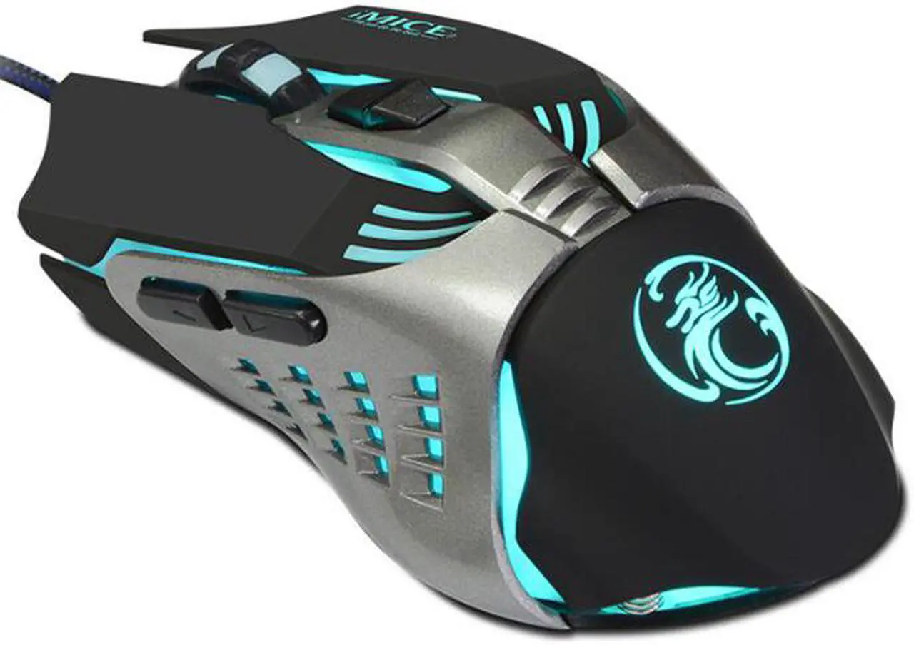 iMice V5 Programmable Gaming Mouse 3200DPI 7 Buttons Backlit USB Wired ...