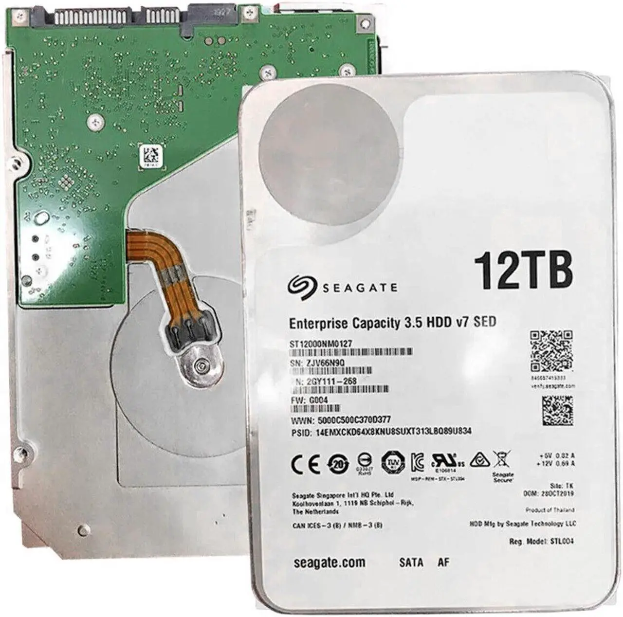 Seagate ST12000NM0127 12TB SATA 6Gb/s 256MB 7200RPM 3.5" Enterprise ...