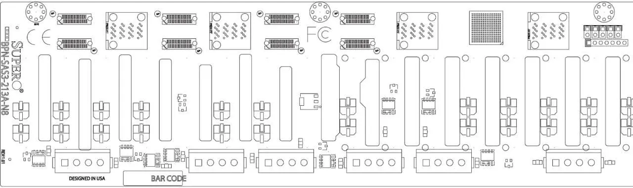 (NOT FOR HOME PC!) SuperMicro BPN-SAS3-213A-N8 16-port 2U SAS3 12Gbps ...