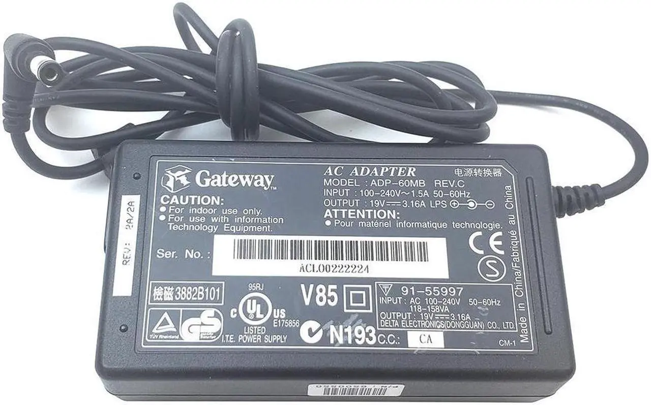Used - Like New: ADP-60MB Genuine Gateway Solo 1100 1150 2100 2150 100 ...