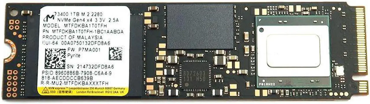 Used - Very Good: Solid State Drive MTFDKBA1T0TFH-1BC1AABGA Compatible ...