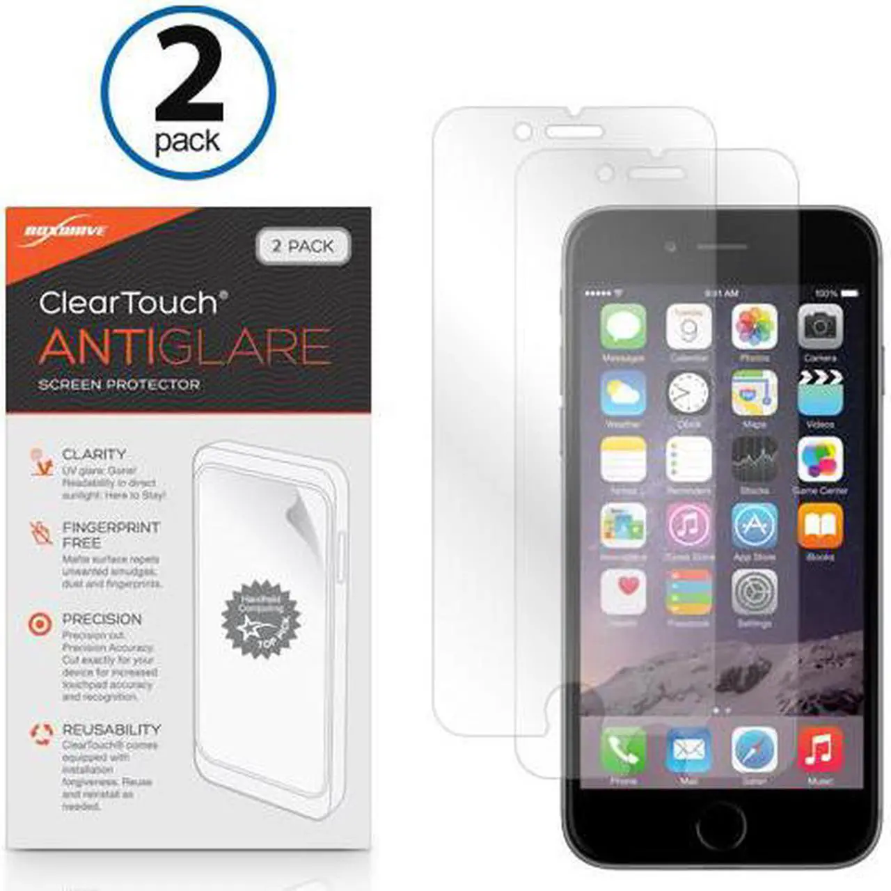 iPhone 6 Screen Protector, BoxWave [ClearTouch Anti-Glare (2-Pack ...