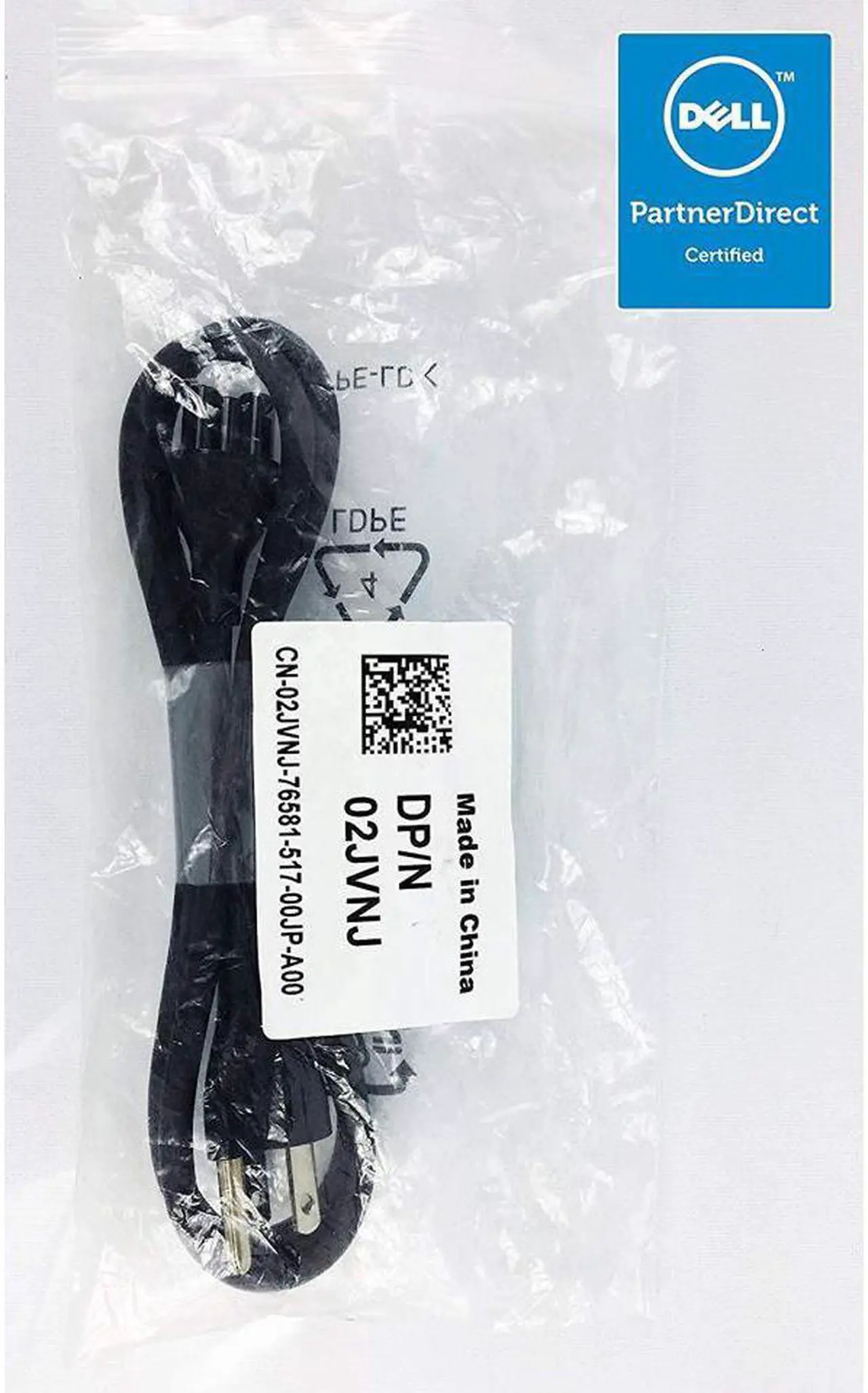 New Genuine DELL DPN 02JVNJ O2JVNJ 2JVNJ 3 Prong Power Cable Cord ...