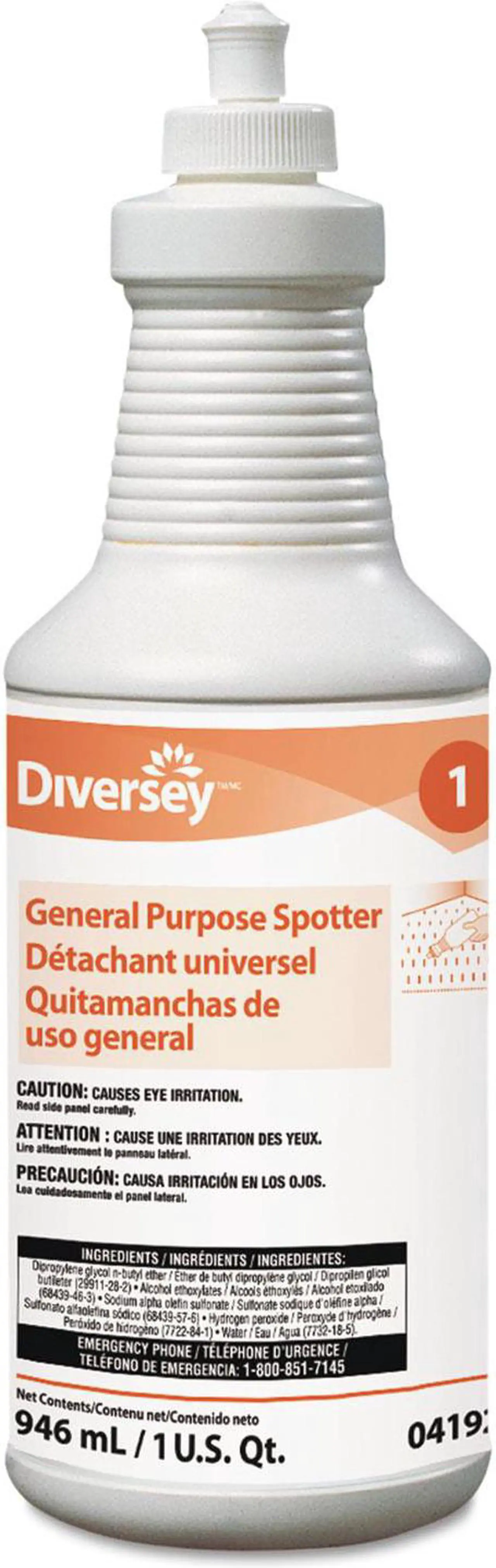 General Purpose Spotter, Floral Scent, Liquid, 1 Qt. Squeeze Bottle ...