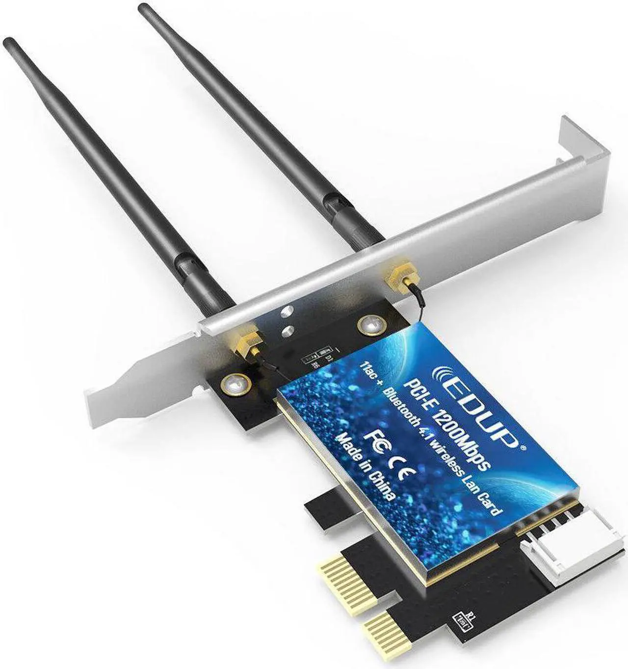 axGear Dual Band AC 1200M PCI-E Card Wireless Bluetooth Adapter Dongle ...