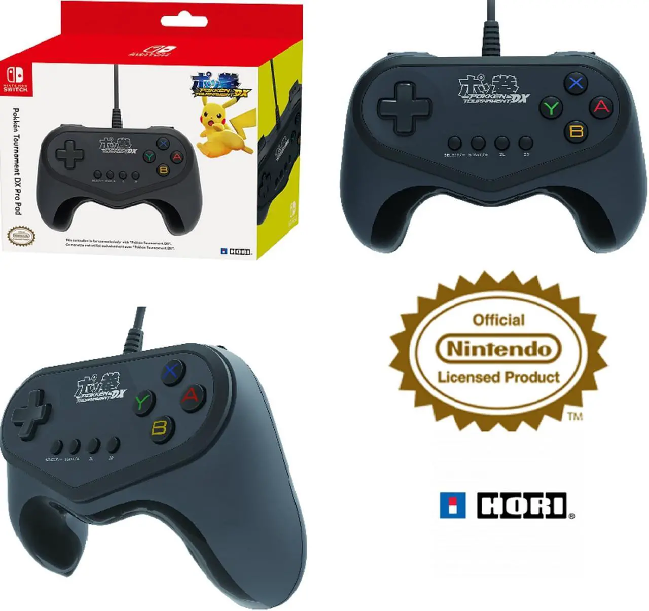 HORI Nintendo Switch Pokken Tournament DX Pro Pad Wired Controller ...