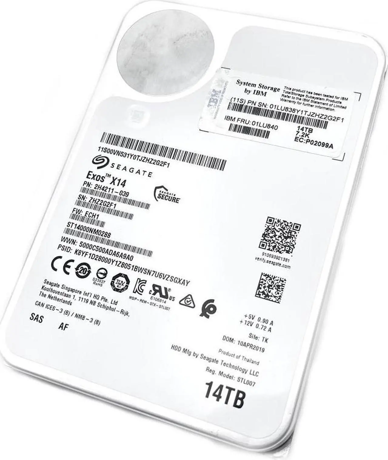 Refurbished: Seagate Exos X14 14TB SAS 12Gb/s 7200RPM 3.5-Inch SED ...