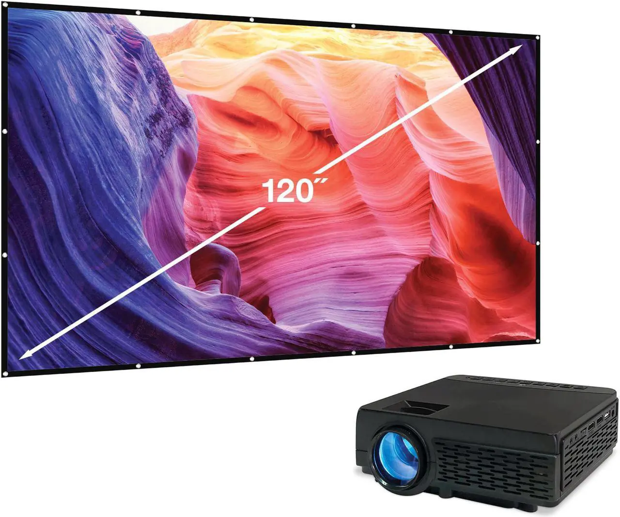 GPX PJ300VP Bluetooth Mini Projector, Black - Newegg.com
