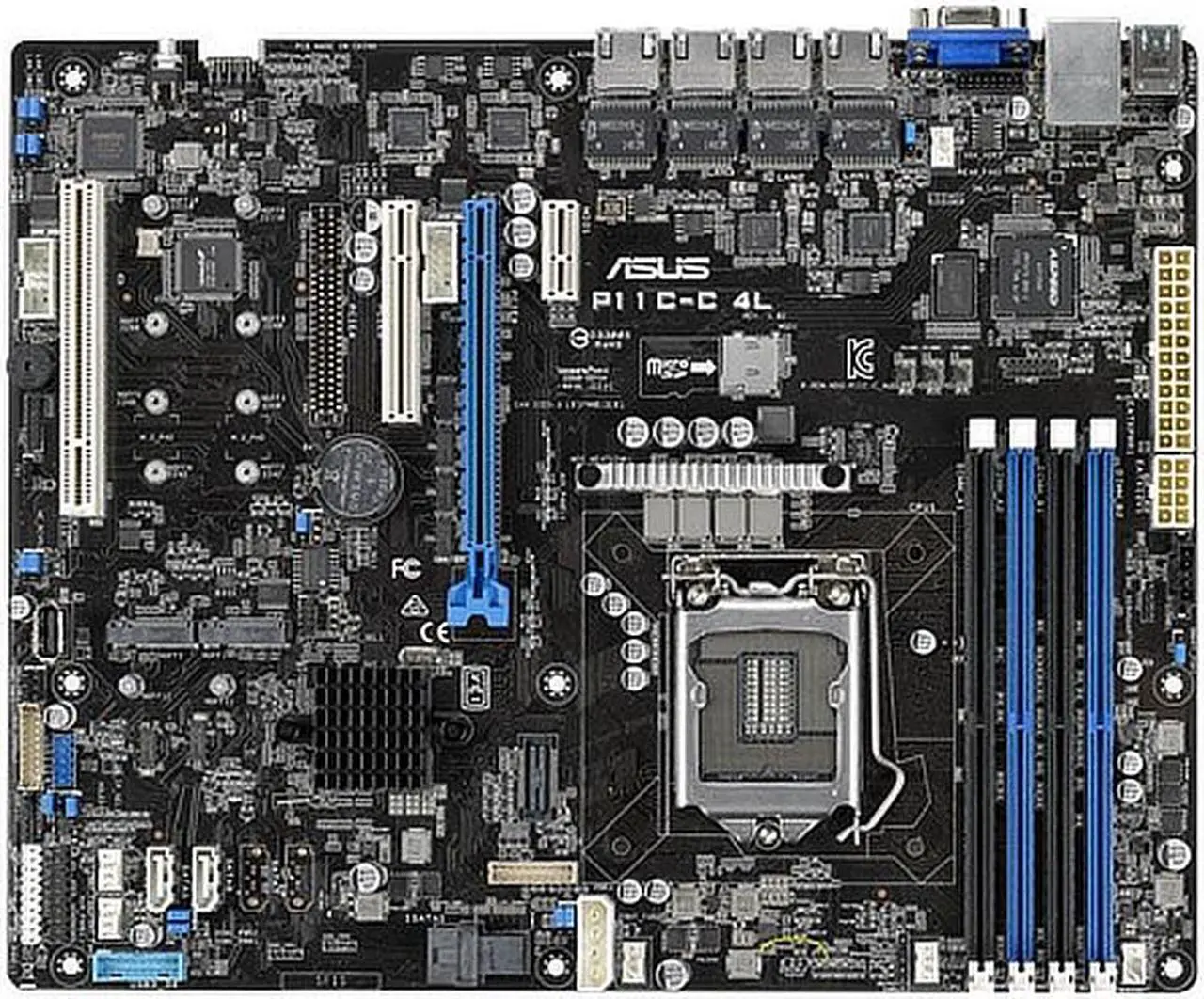 P11C-C/4L LGA 1151 Intel C242 DDR4 ATX Motherboard (90SB06M0-M0UAY0 ...