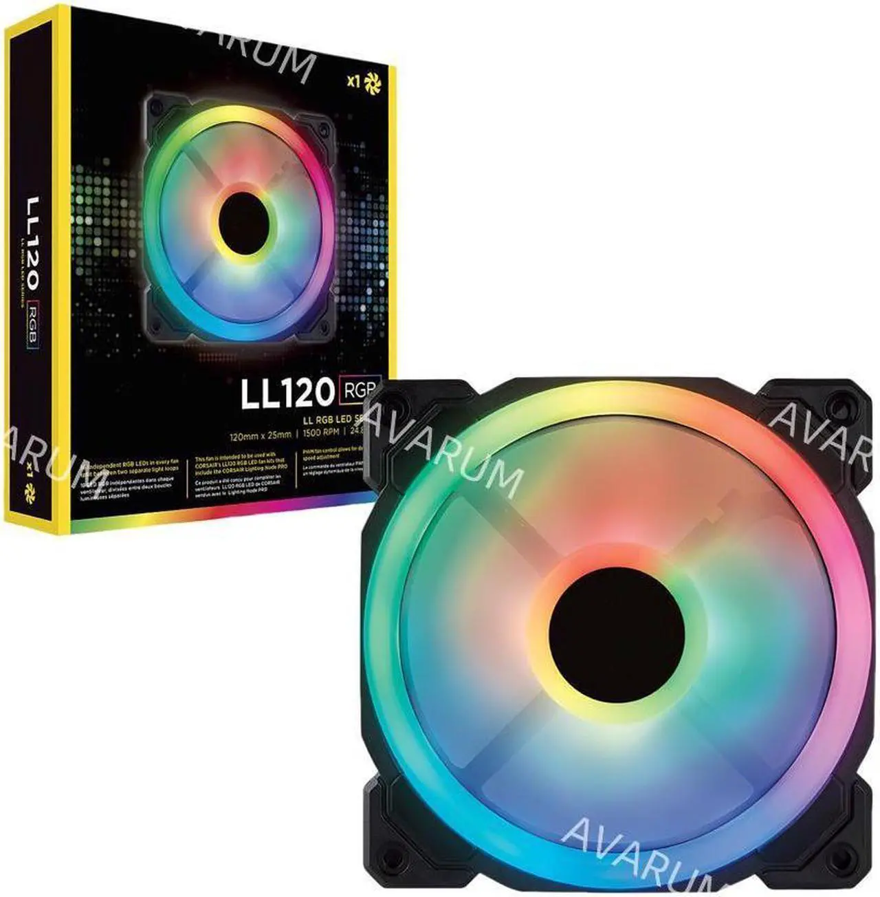 AVARUM FOR LL Series CO-9050071-WW LL120 RGB, 120mm Dual Light Loop RGB ...