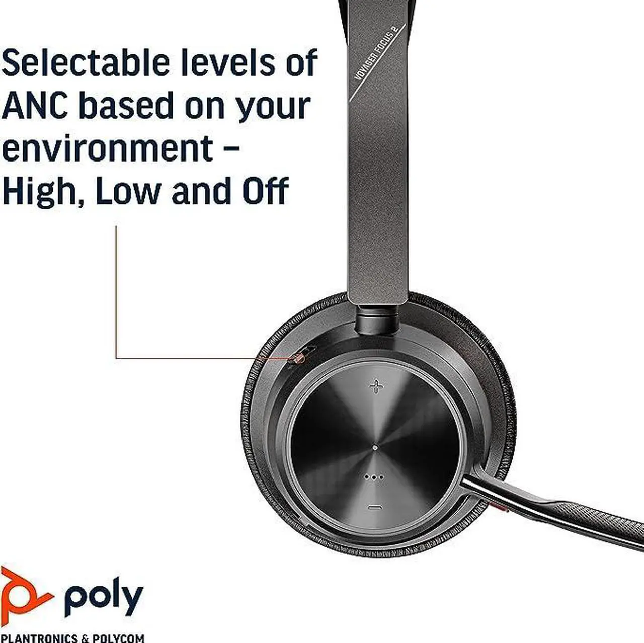 Refurbished: Poly Voyager Focus 2 UC USB-A Headset Stand Plantronics ...