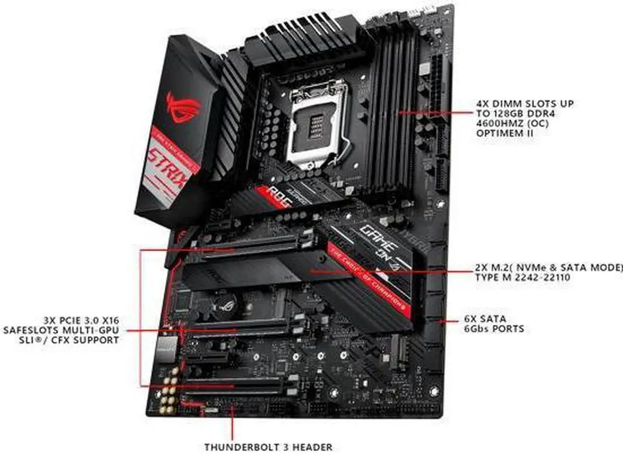 Refurbished: ASUS ROG STRIX Z490-H GAMING LGA 1200 (Intel 10th Gen ...