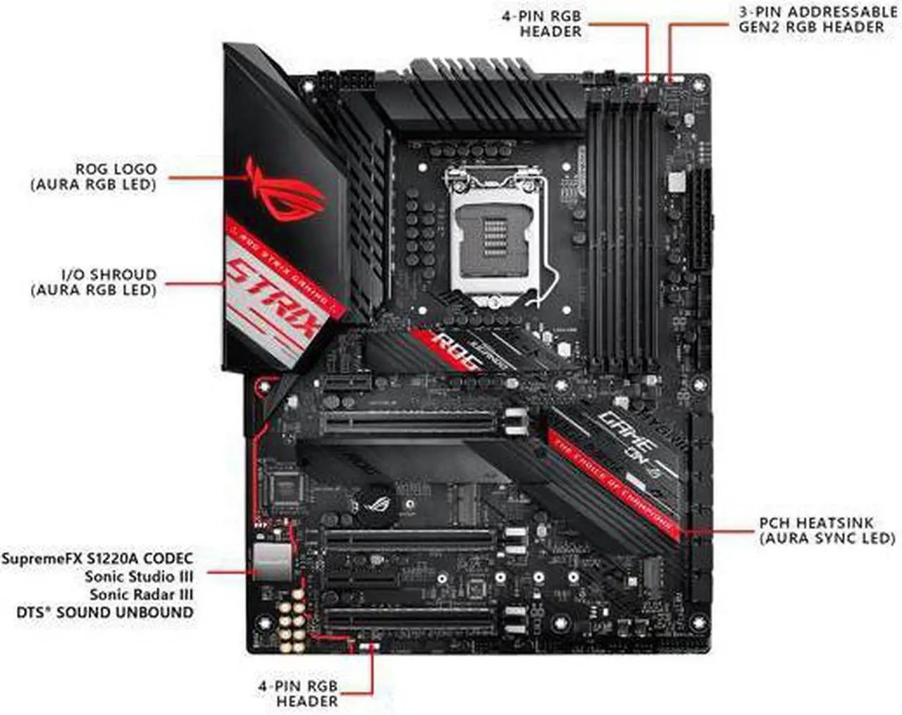 Refurbished: ASUS ROG STRIX Z490-H GAMING LGA 1200 (Intel 10th Gen ...