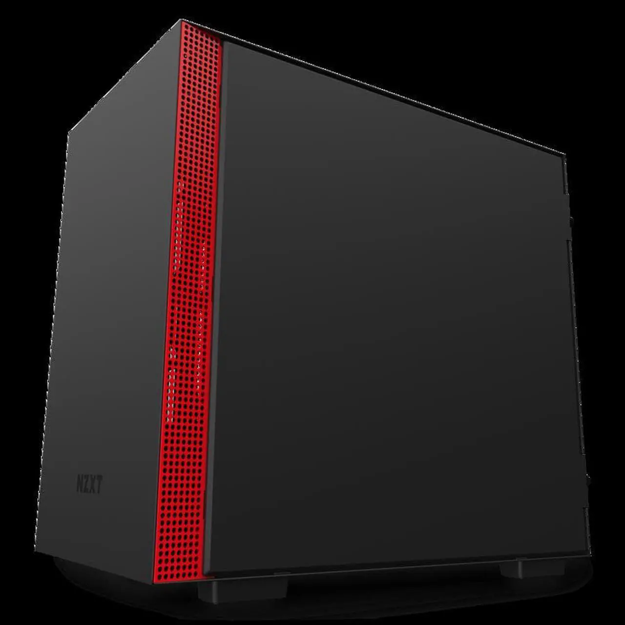 Refurbished: NZXT H210 CA-H210B-BR Black / Red Mini-ITX Mini Tower ...