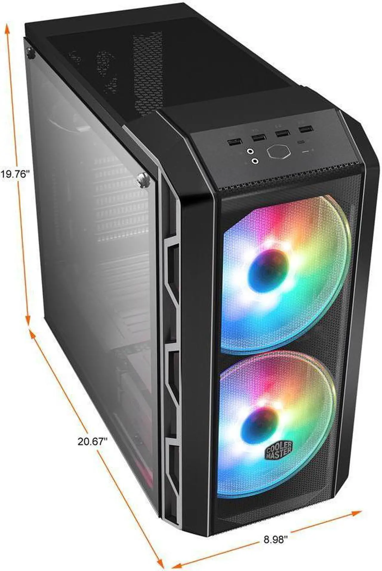 Refurbished: Cooler Master Mastercase H500 Black ATX Full Tower RGB ...