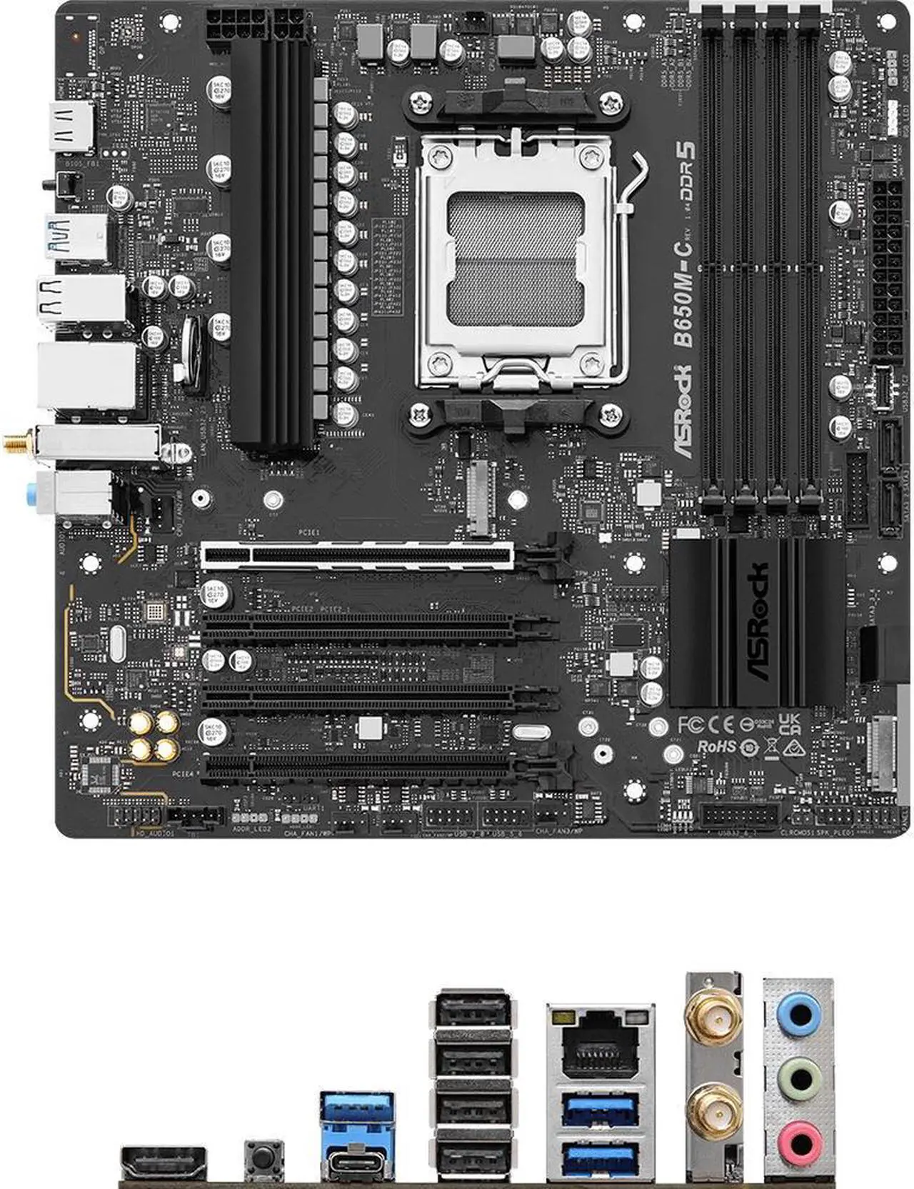 Refurbished: ASRock B650M-C AMD AM5 B650 MicroATX M.2 Desktop ...