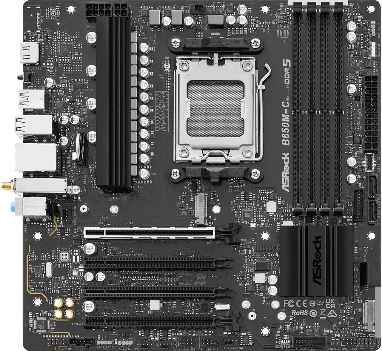 Refurbished: ASRock B650M-C AMD AM5 B650 MicroATX M.2 Desktop ...