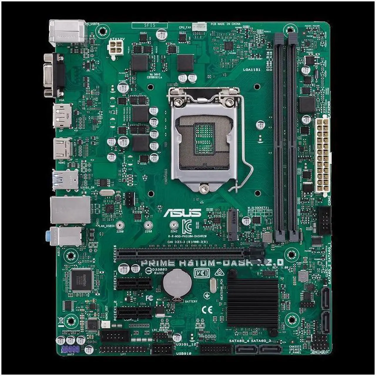 Refurbished: ASUS PRIME H310M-DASH R2.0 Intel LGA 1151 H310 EATX ...