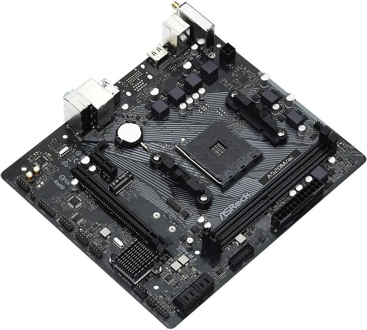 Refurbished: ASRock A520M-AC AMD AM4 Micro ATX Desktop Motherboard ...