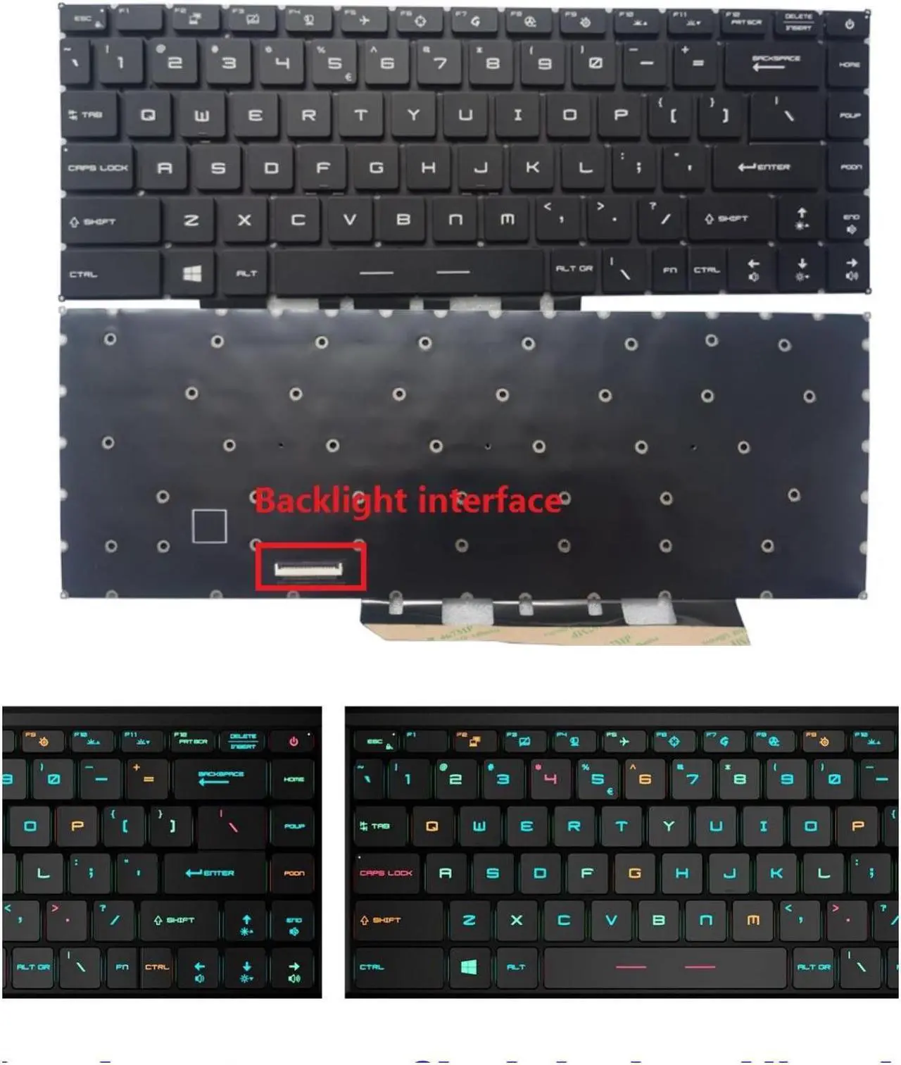 replacement keyboard for MSI GS66 Stealth 10SD 10SF GE66 RaiDEr 10SF MS ...
