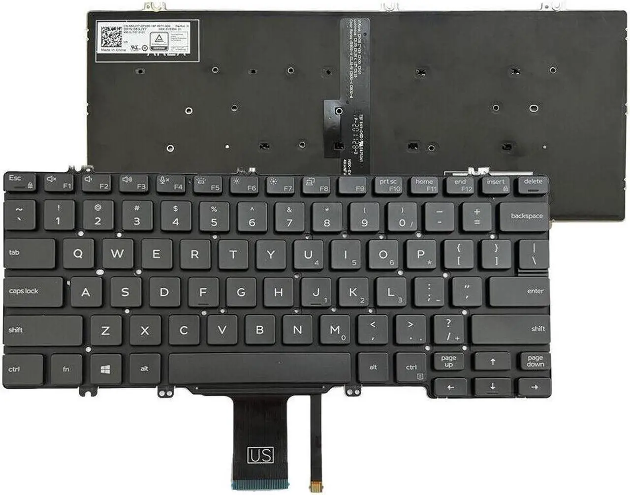 Replacement Backlit Keyboard for Dell LatituDE 7300 5300 5200 2 in 1 ...