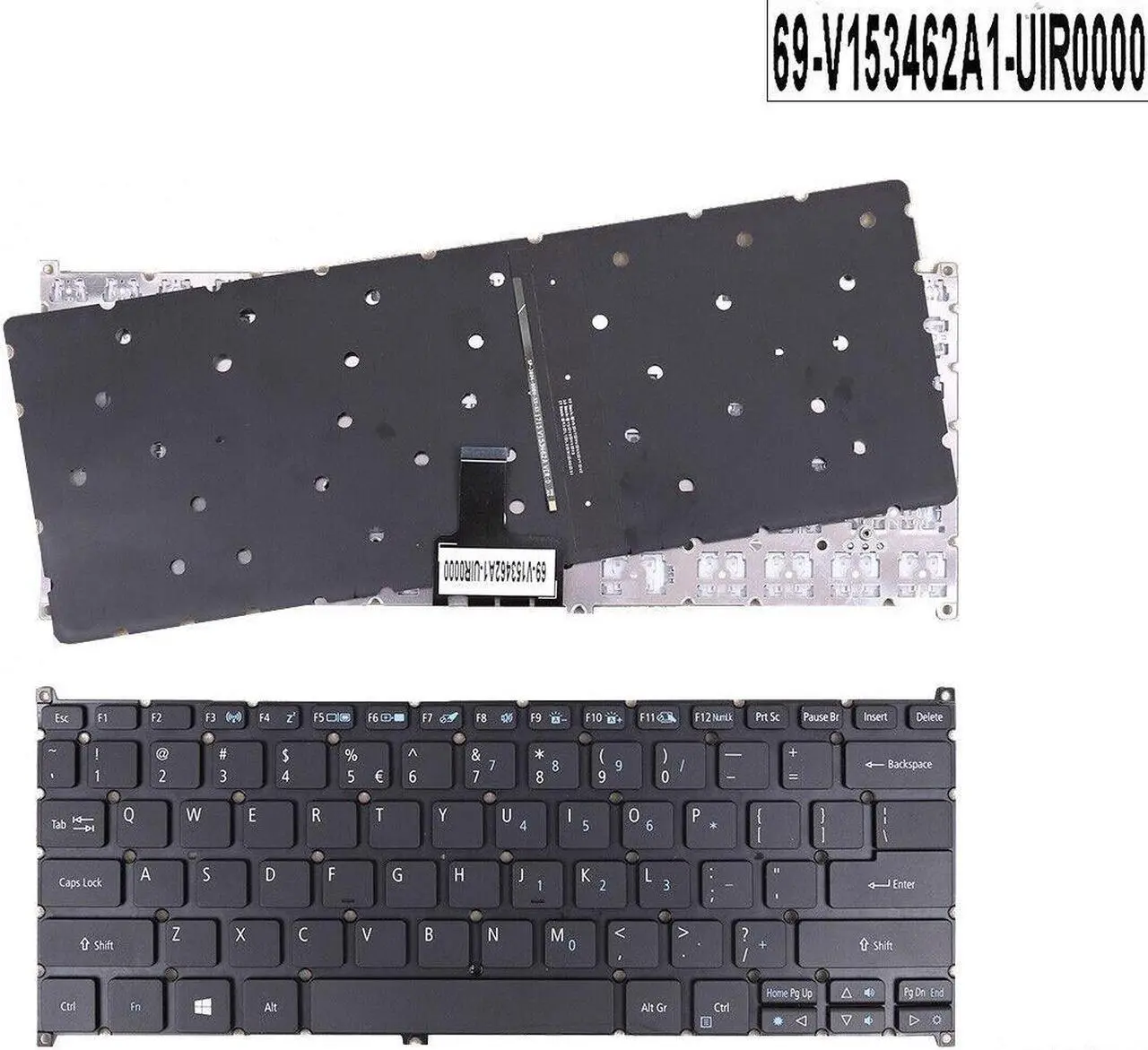 Keyboard for Acer aspire R14 R5-471T R5-431T R7-372T BLACK (Backlit ...