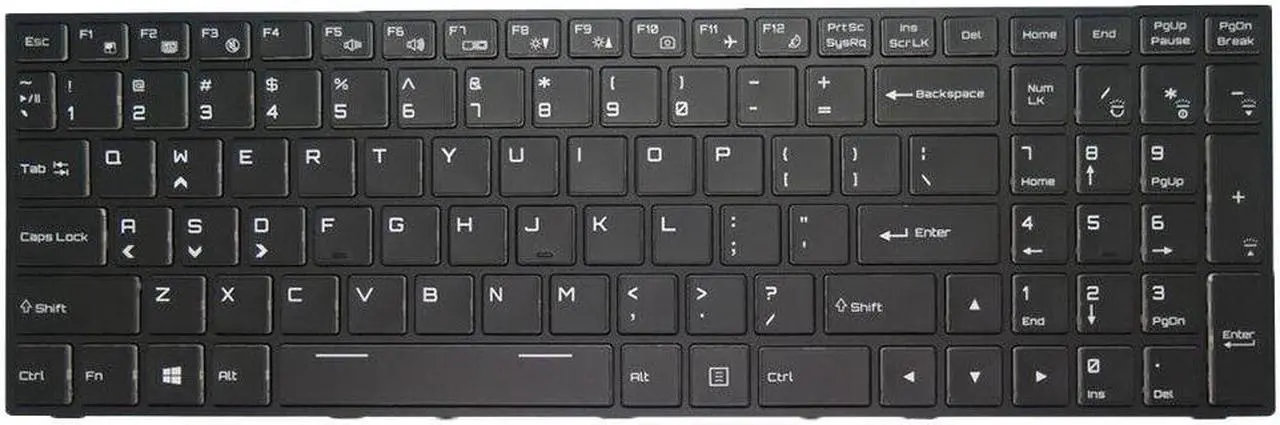 English US Laptop Keyboard For Sager NP8151 NP8152 NP8155 NP8156 NP8157 ...