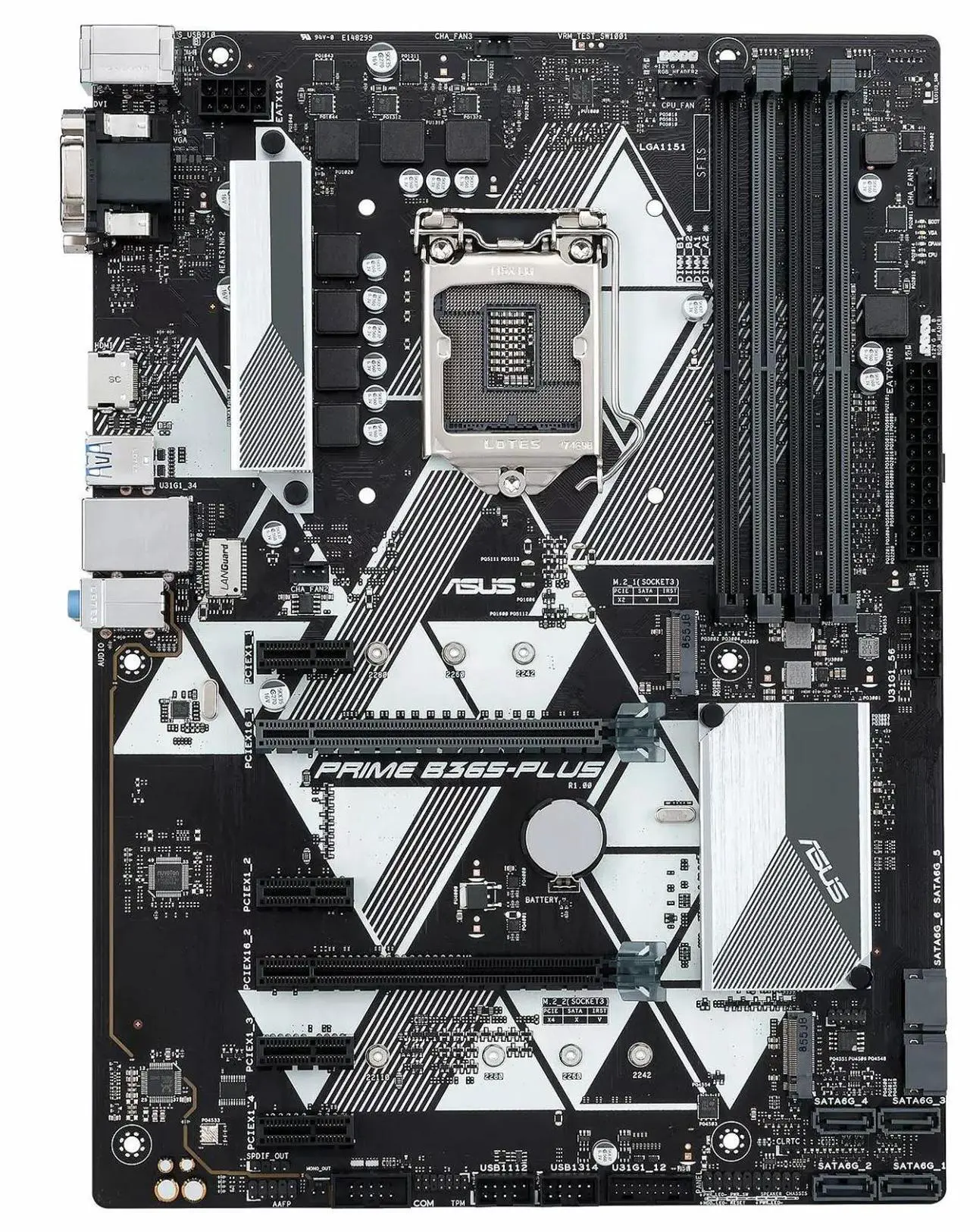 Refurbished: ASUS PRIME B365-PLUS Motherboard Intel B365 LGA 1151 DDR4 M.2 ATX Core DVI-D ...