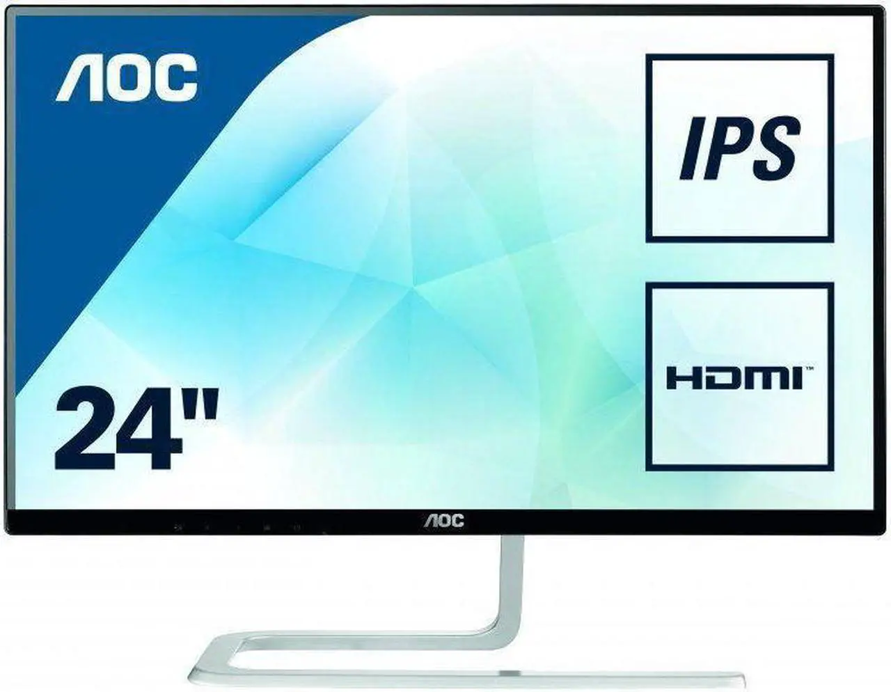 AOC 24" 60 Hz IPS FHD Slim IPS LED Monitor 5 ms 1920 x 1080 D-Sub, HDMI ...