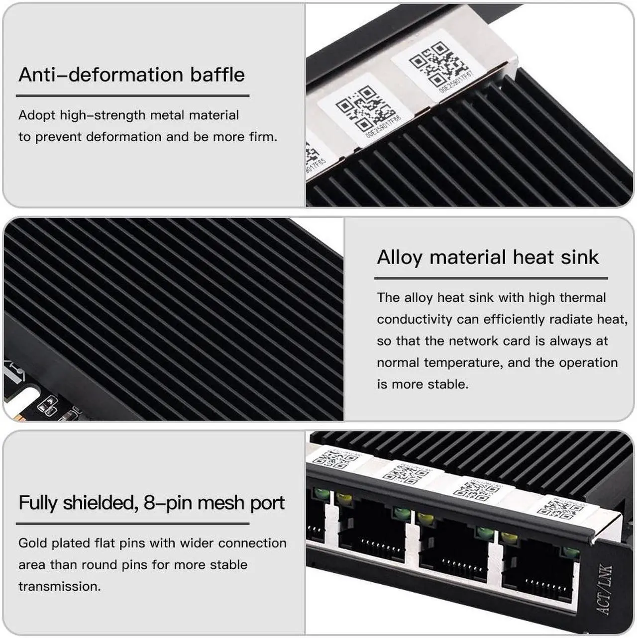 fenvi 4 Port Gigabit NIC for Intel I226 Controller, 2.5GBase-T Network ...