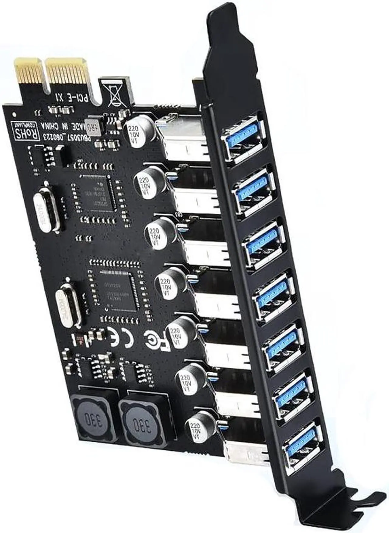 7 Port PCI Express Expansion Card, USB 3.0 7 Port Front Expansion Card ...