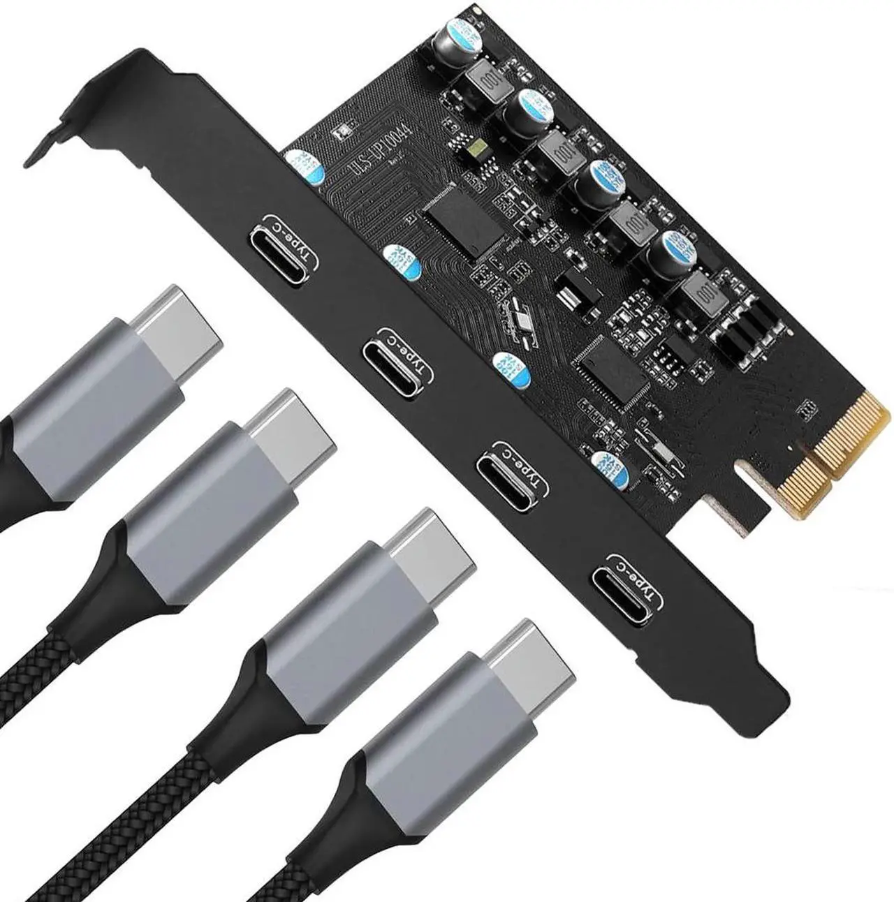 ESTONE PCIE USB 3.2 Card 4 Ports USB C, PCI Expree to USB Expansion ...