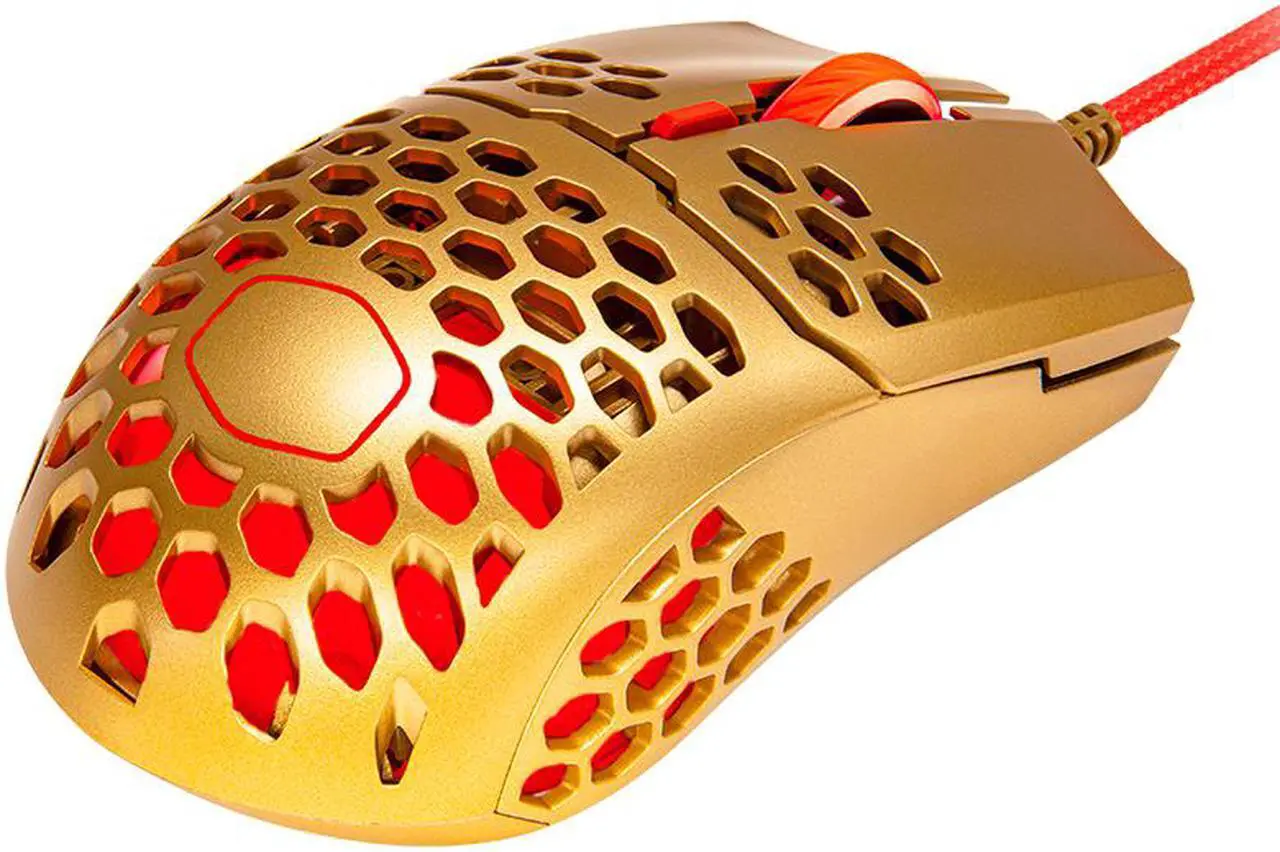 Cooler Master MM711 RGB Gaming Mouse (2020 Gold Red Limited Edition ...