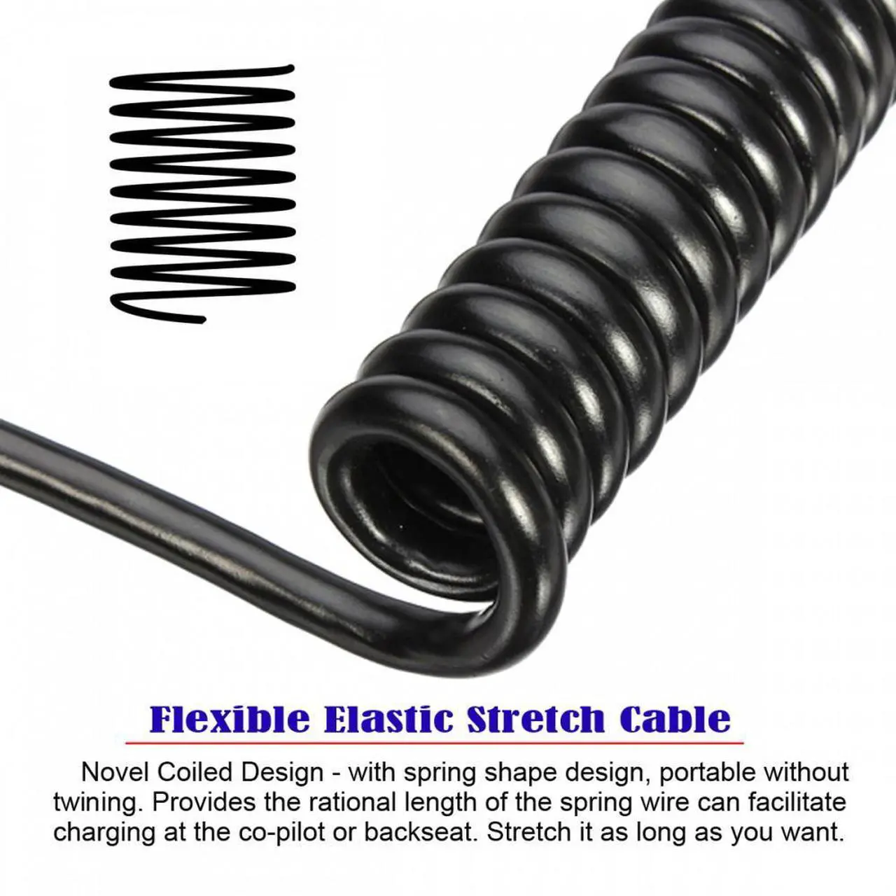 CY Stretch Coiled USB-C USB4 Cable 20Gbps 100W 8K for Laptop Keyboard ...