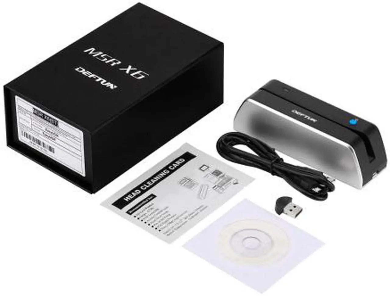 Deftun MSR X6(BT) Bluetooth Magnetic Credit Card Reader Writer Encoder ...