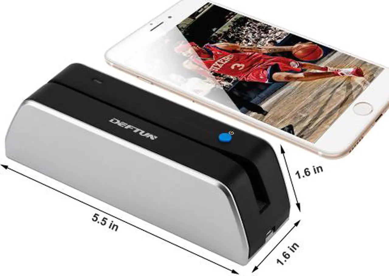 Deftun MSR X6(BT) Bluetooth Magnetic Credit Card Reader Writer Encoder ...