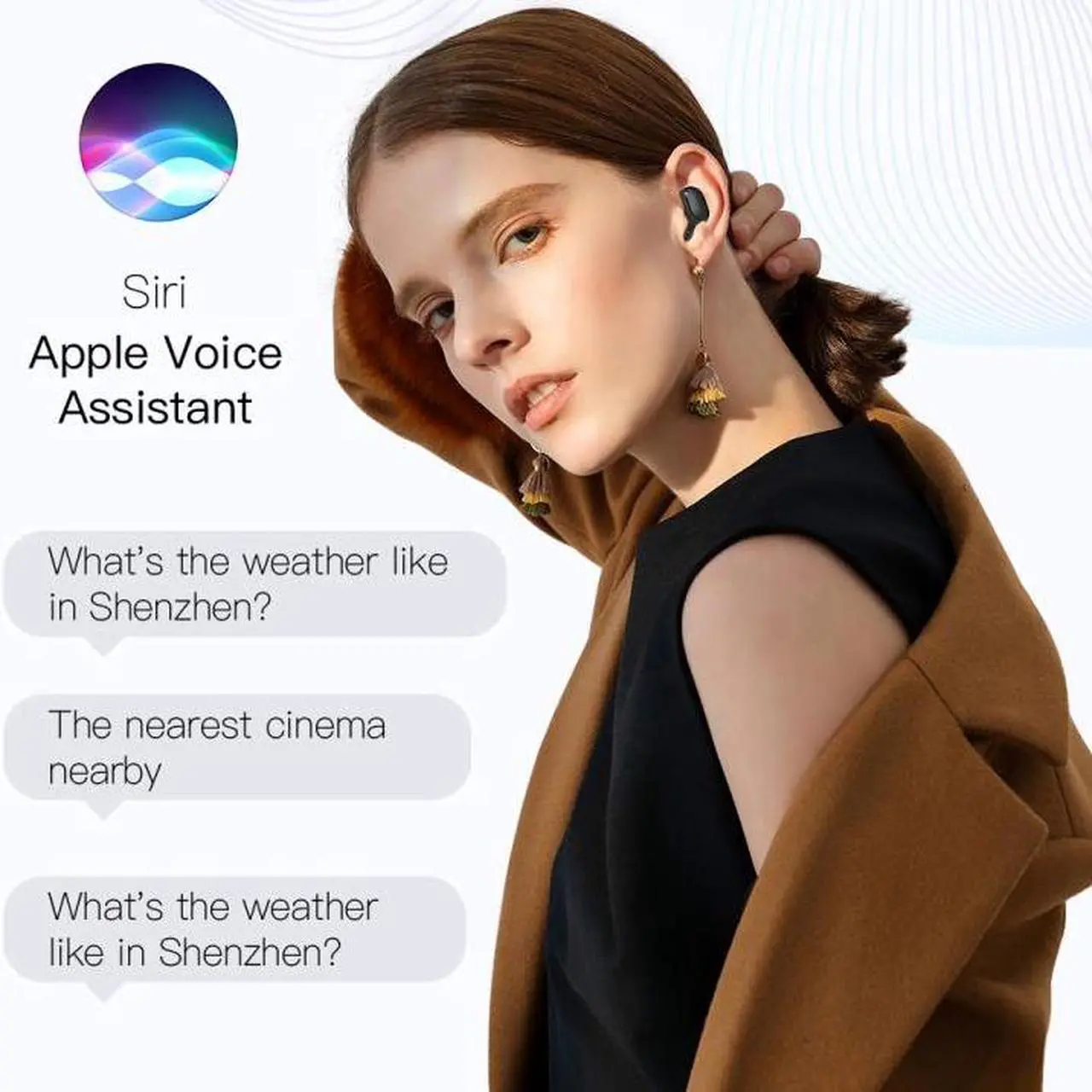 E6S LED Display Wireless Earphone TWS Bluetooth V5.3 Headsets ...