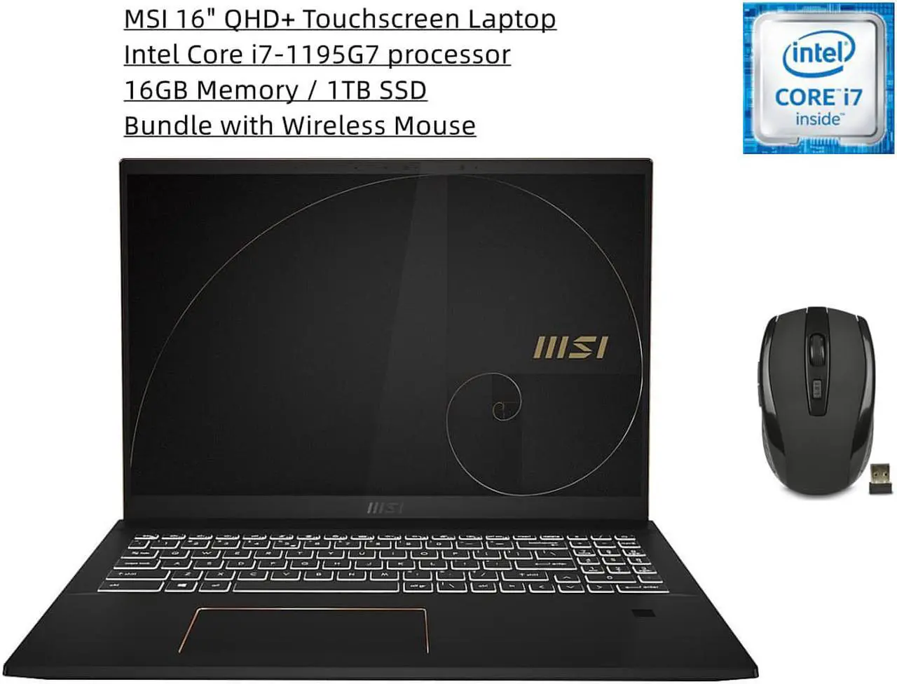 MSI Summit 2-in-1 Laptop 16" QHD+ Touchscreen Display | Intel Core i7 ...