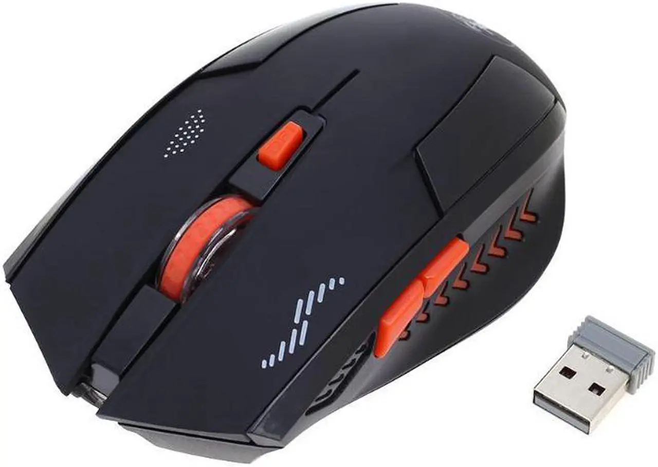 USB Charging Wireless Mouse Super Silent 6 Buttons 2400 DPI Optical ...